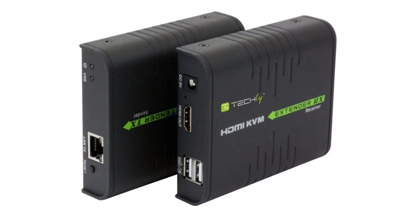 TECHLY 028214 Techly KVM Extender HDMI + USB (egér, bilentyűzet), Cat5 ...