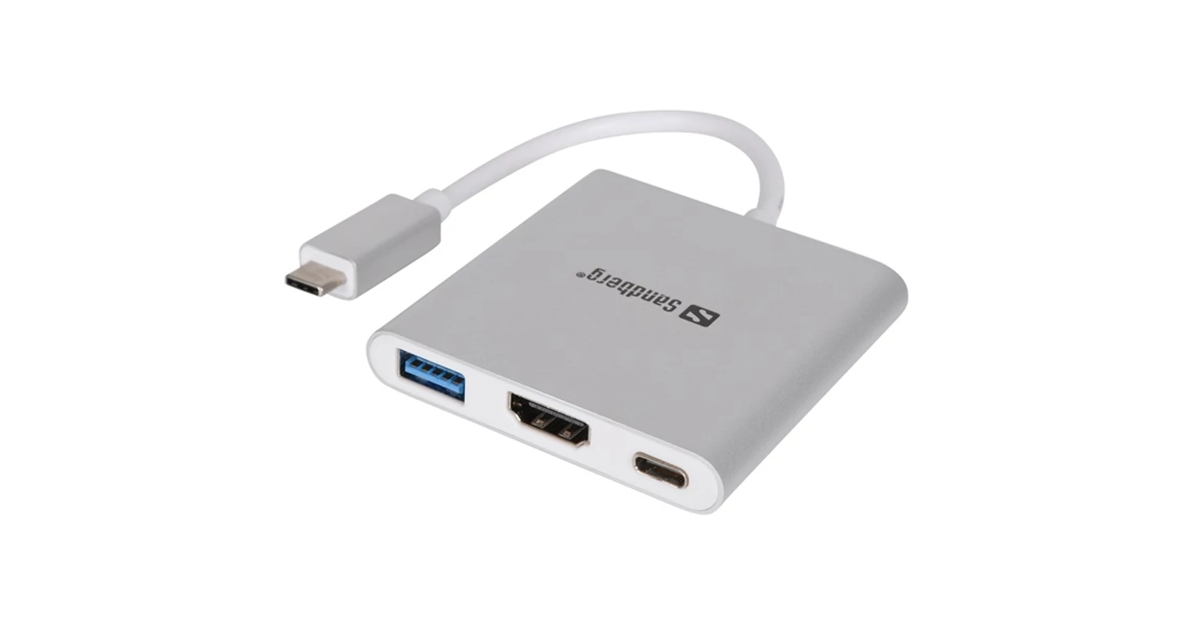 Sandberg Kábel Átalakító - USB-C Mini Dock HDMI + USB (ezüst; USB-C ...