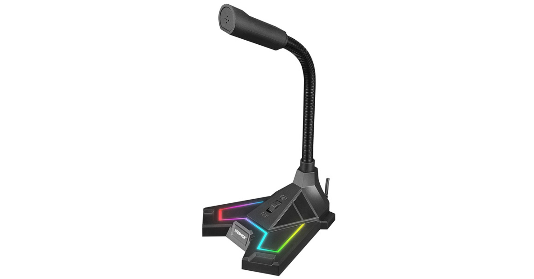 Rampage Mikrofon - SN-RMX2 CHATTY (USB csatlakozó; állvány, fekete, RGB ...