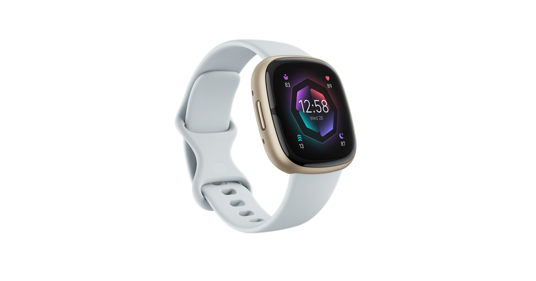 FITBIT Sense 2 okosóra (Blue Mist / Soft Gold Aluminium) - Okosórák ...