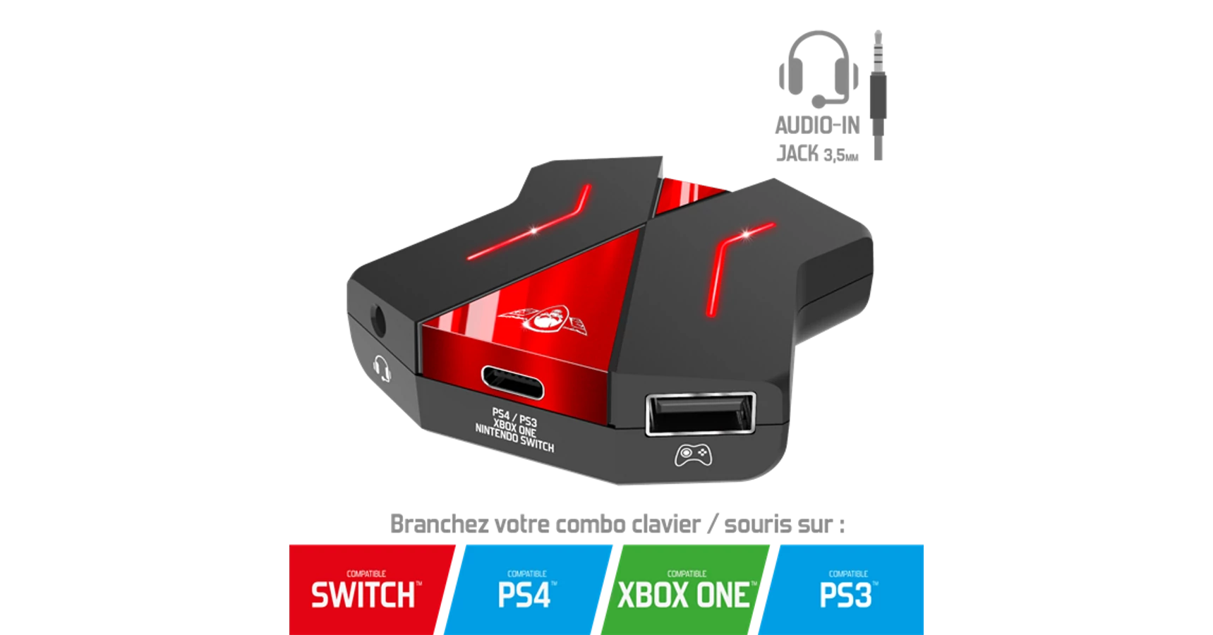 Spirit of Gamer Egér / Billentyűzet adapter konzolokhoz - SOG-CONV2 ...